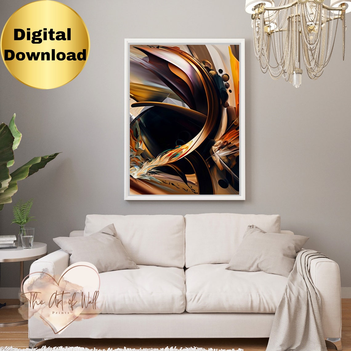 Harmony in Abstraction: Printable Modern Wall Art Immediate Digital ...