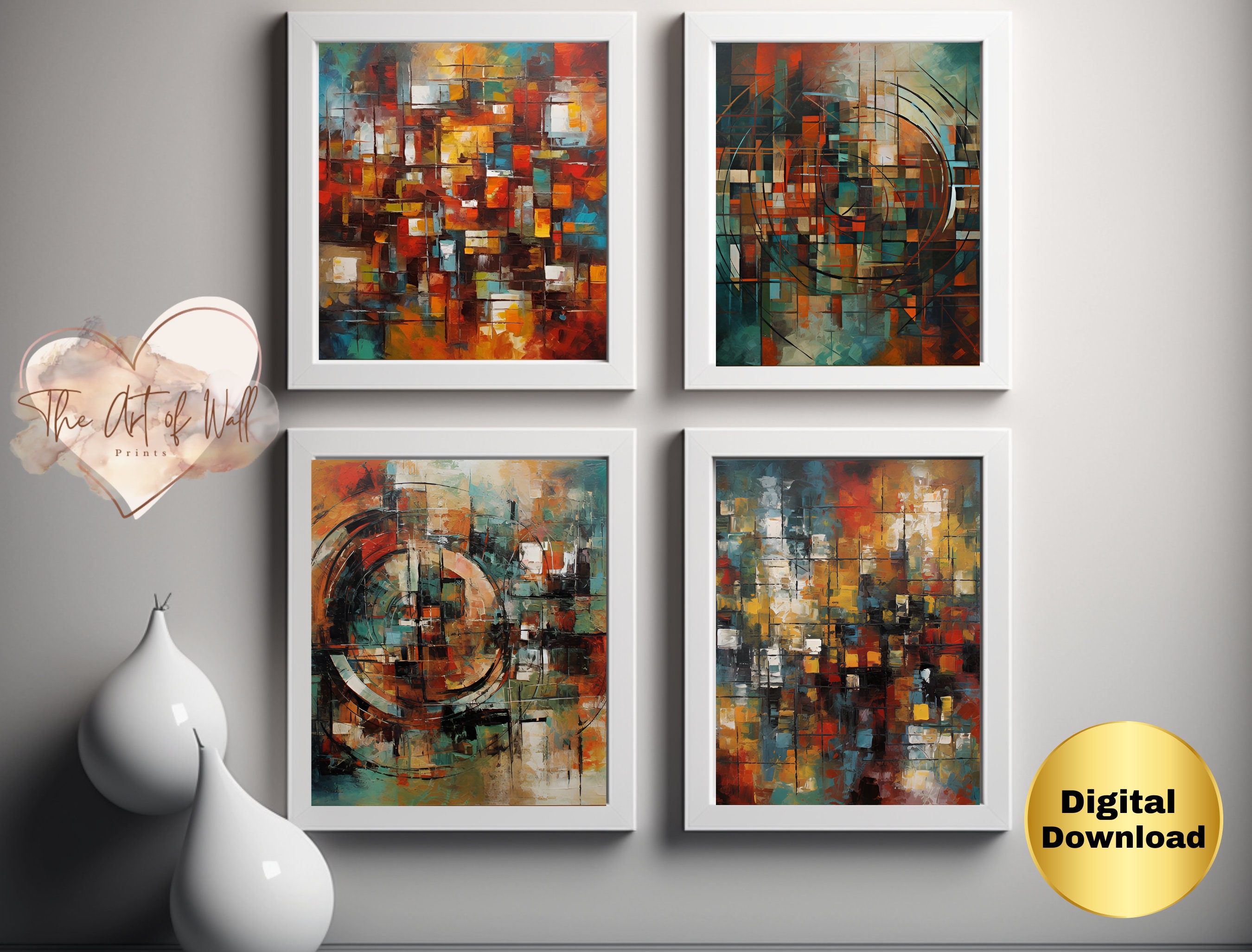 Luxury Modern Abstract Wall Art Print High-quality Digital Printable ...