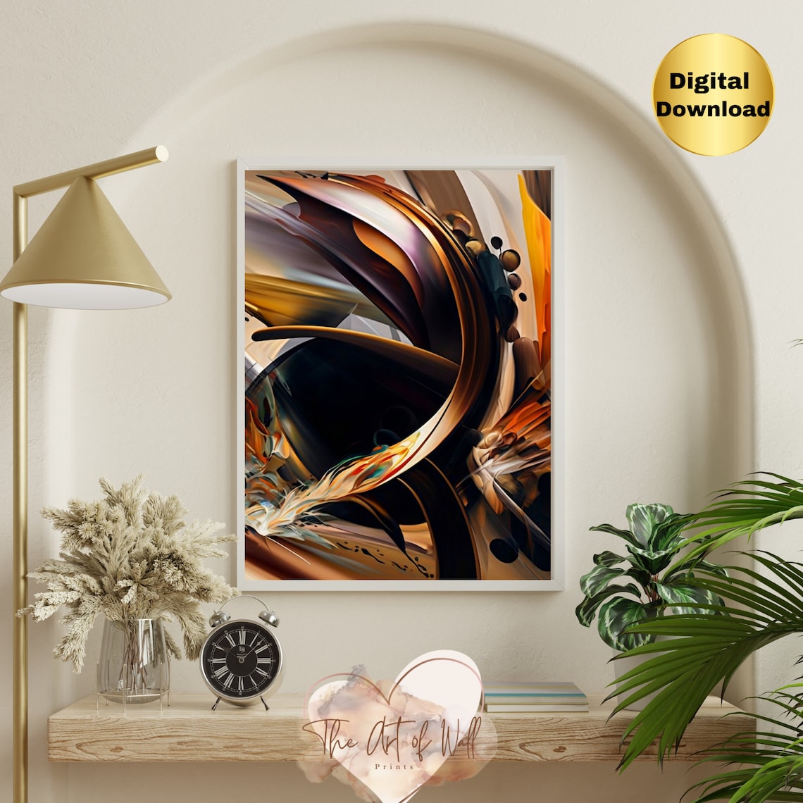 Harmony in Abstraction: Printable Modern Wall Art Immediate Digital ...