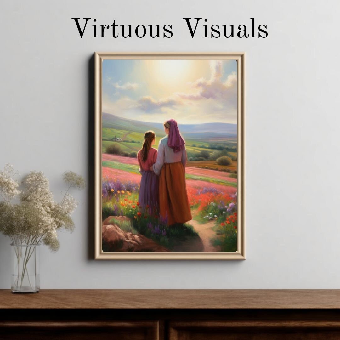 Ruth and Naomi, Christian Digital Art, Motherly Bond, Bible Sketches ...