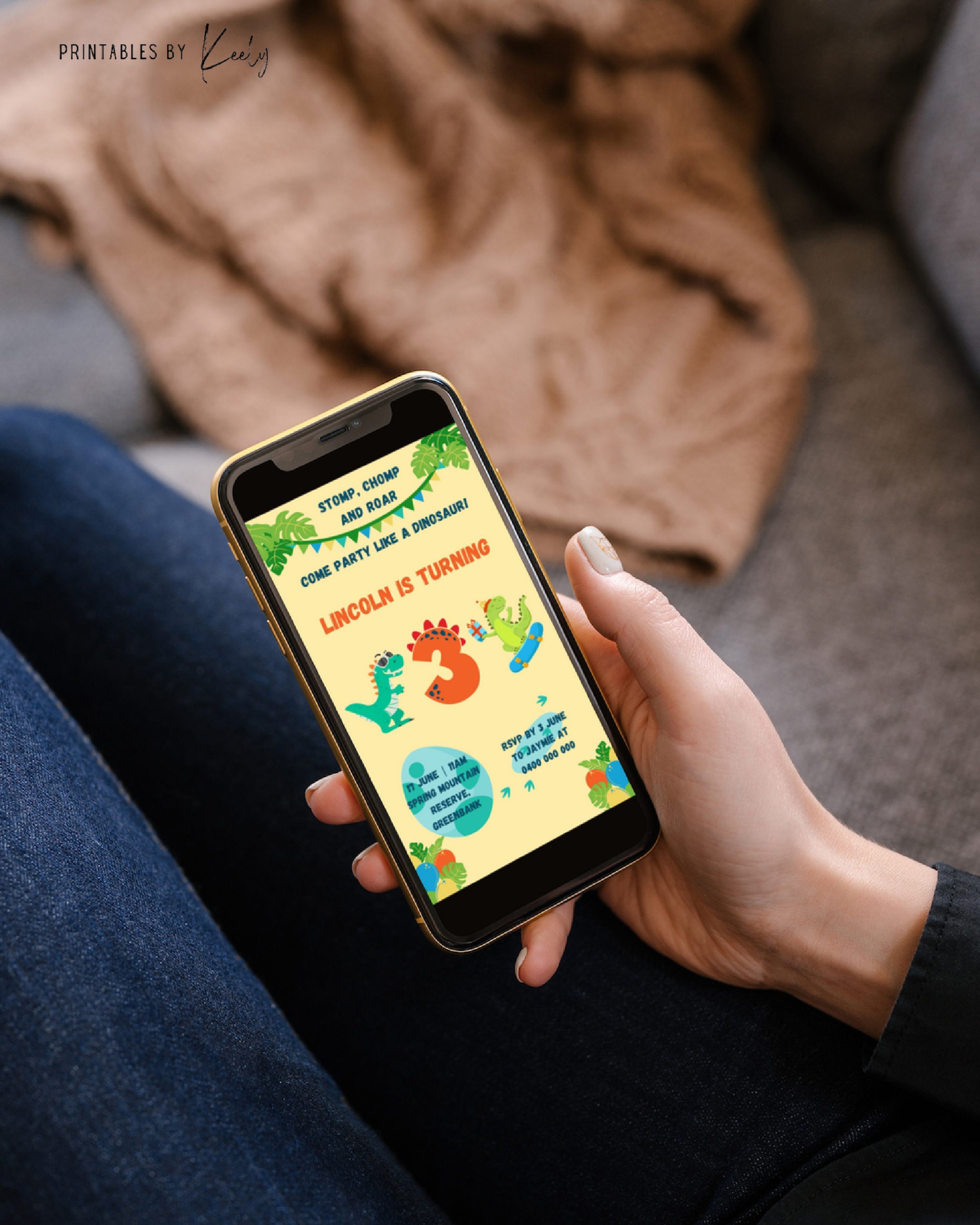 Dinosaur Birthday Party Invitation Facebook Event Cover Birthday ...