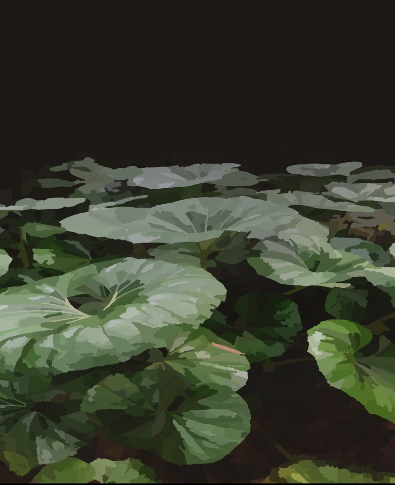 Moody Leaf Painting Dark Print Digital Download Printable - Etsy