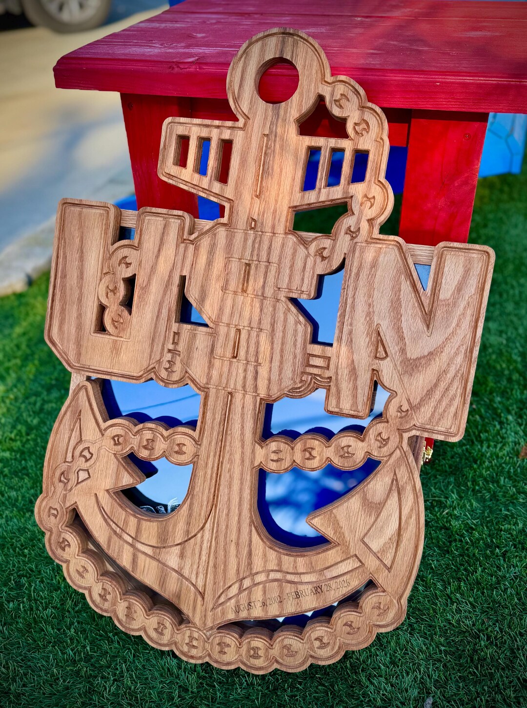 Navy Chief Anchor Shadow Box - Etsy