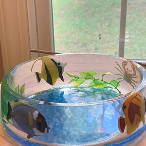 Whimsical Fake Aquarium Bowl Fish Theme Looks REAL Serving Multipurpose ...