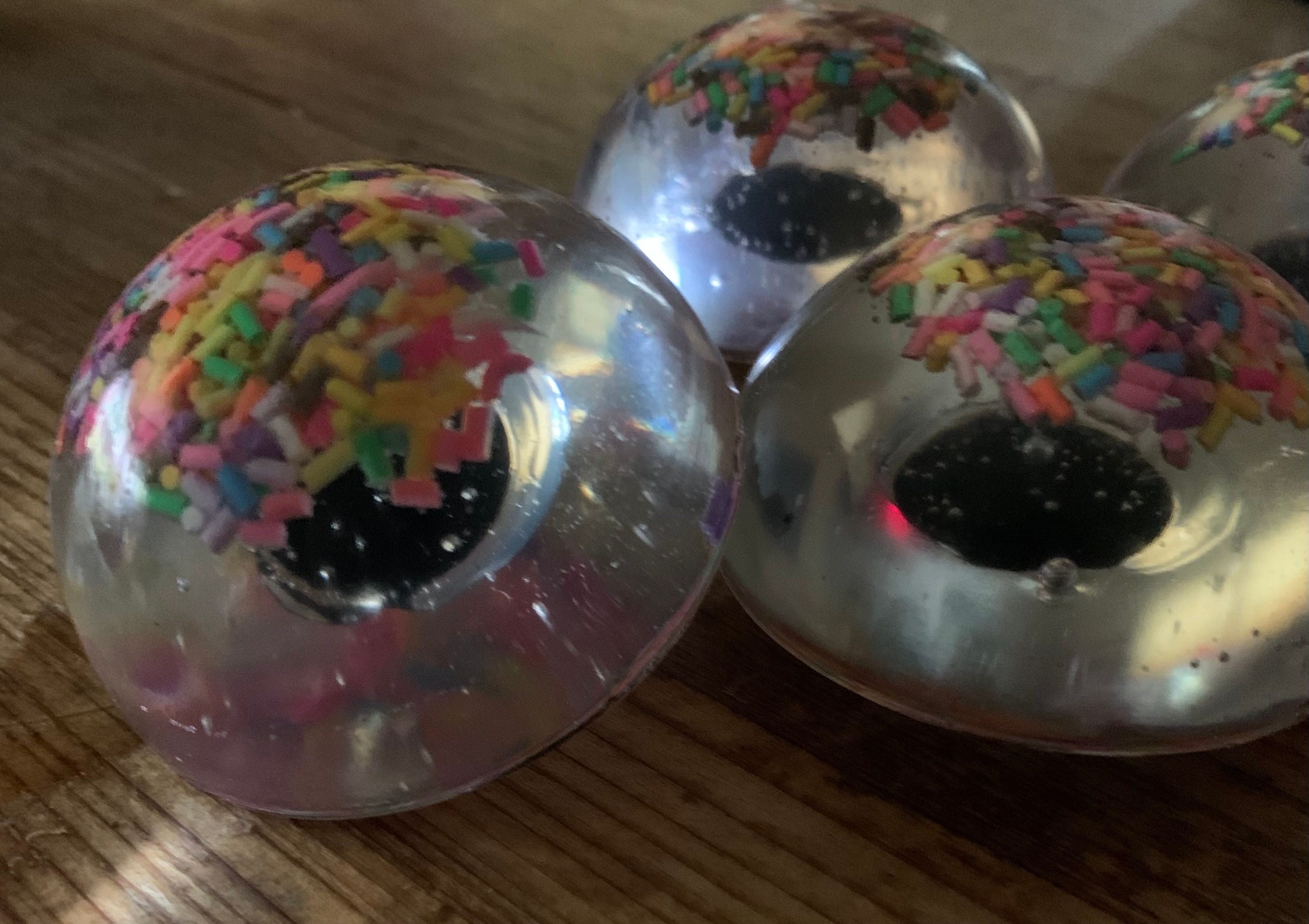 Candy Sprinkles Extra Large Clear Resin Door/drawer Knob With Candy ...