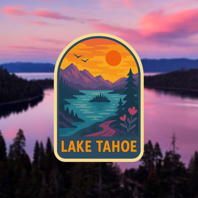 Lake Tahoe Sticker - Etsy