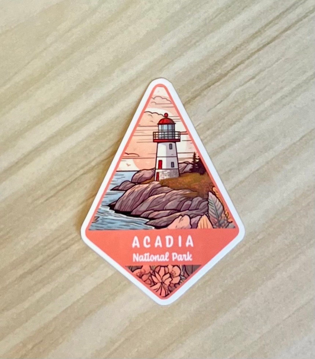 Acadia National Park Flower Petal Diamond Sticker, National Park ...