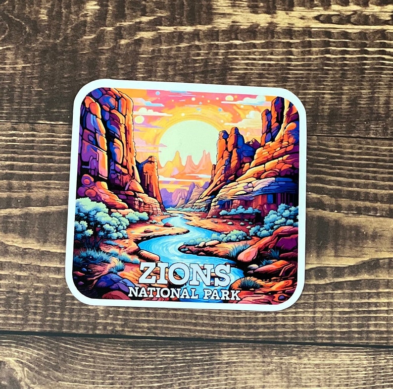 Zion National Park Sticker, National Park Stickers, Travel Stickers ...
