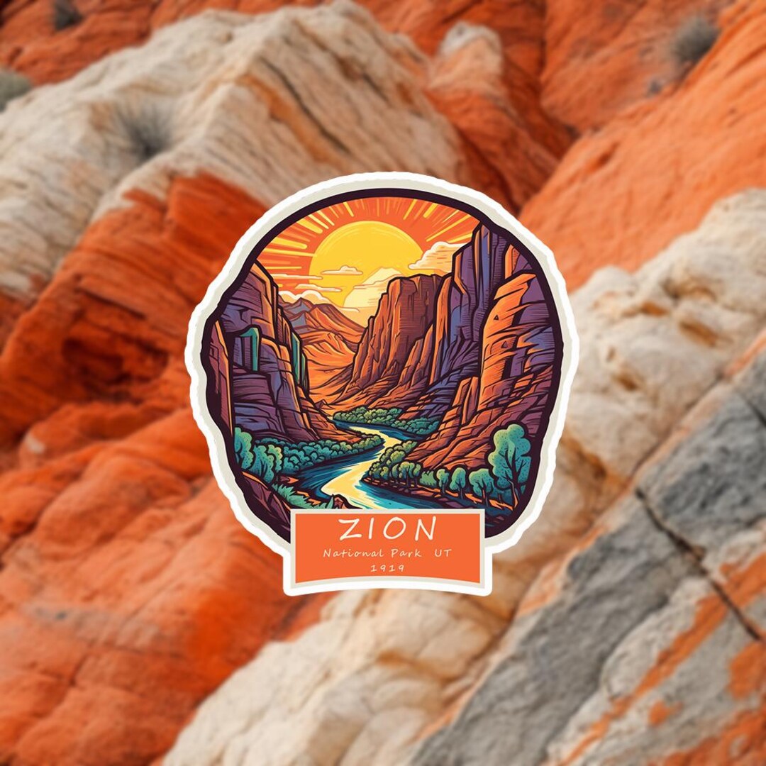 Zion National Park Sticker, National Park Stickers, Travel Stickers ...