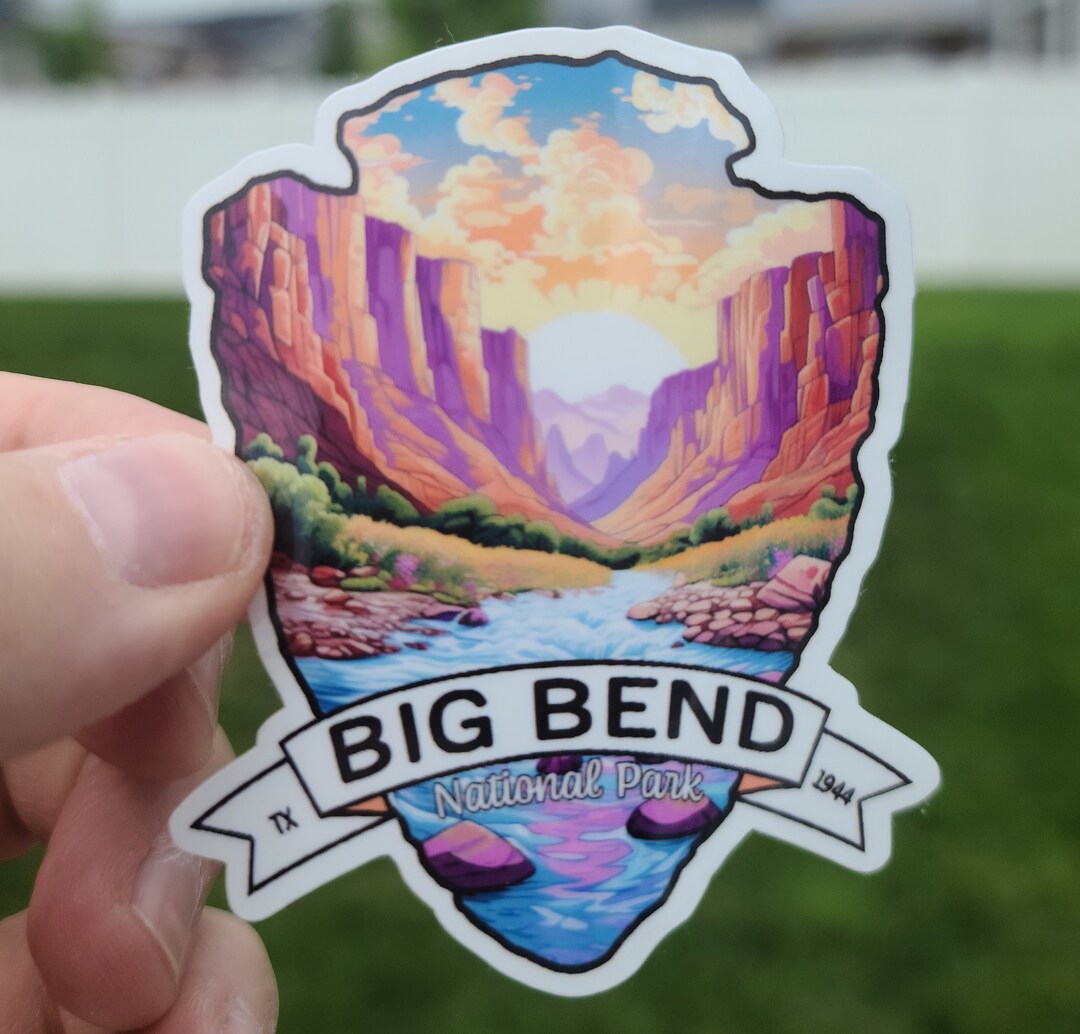 Big Bend National Park Vinyl Sticker: Desert Landscape Decal - Etsy