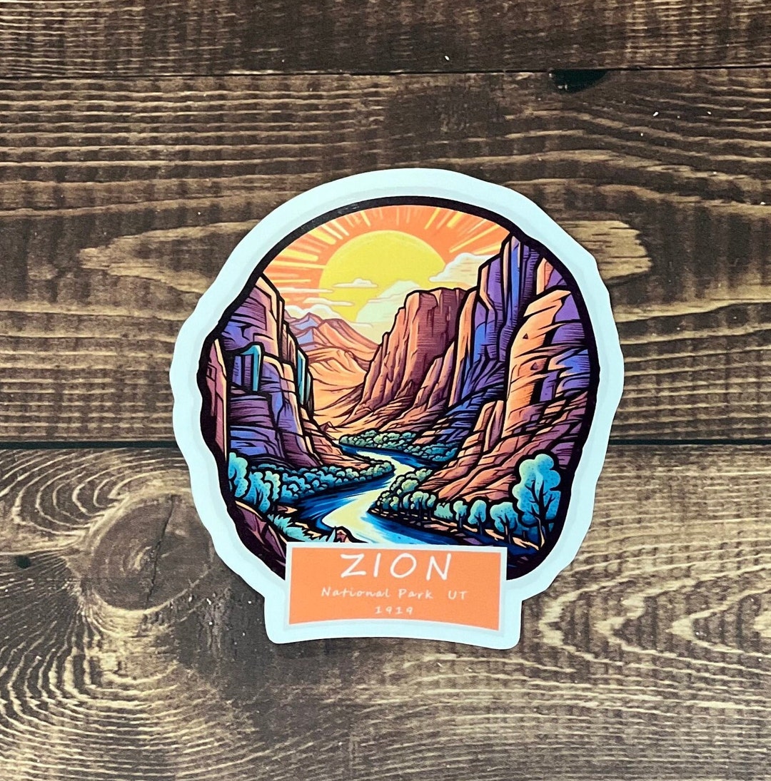 Zion National Park Sticker, National Park Stickers, Travel Stickers ...
