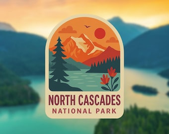 North Cascades National Park Sticker - Washington Travel Souvenir ...