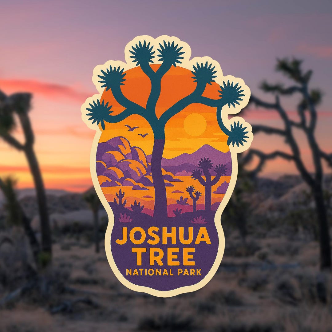 Joshua Tree National Park Sticker - California Travel Souvenir, Hidden ...