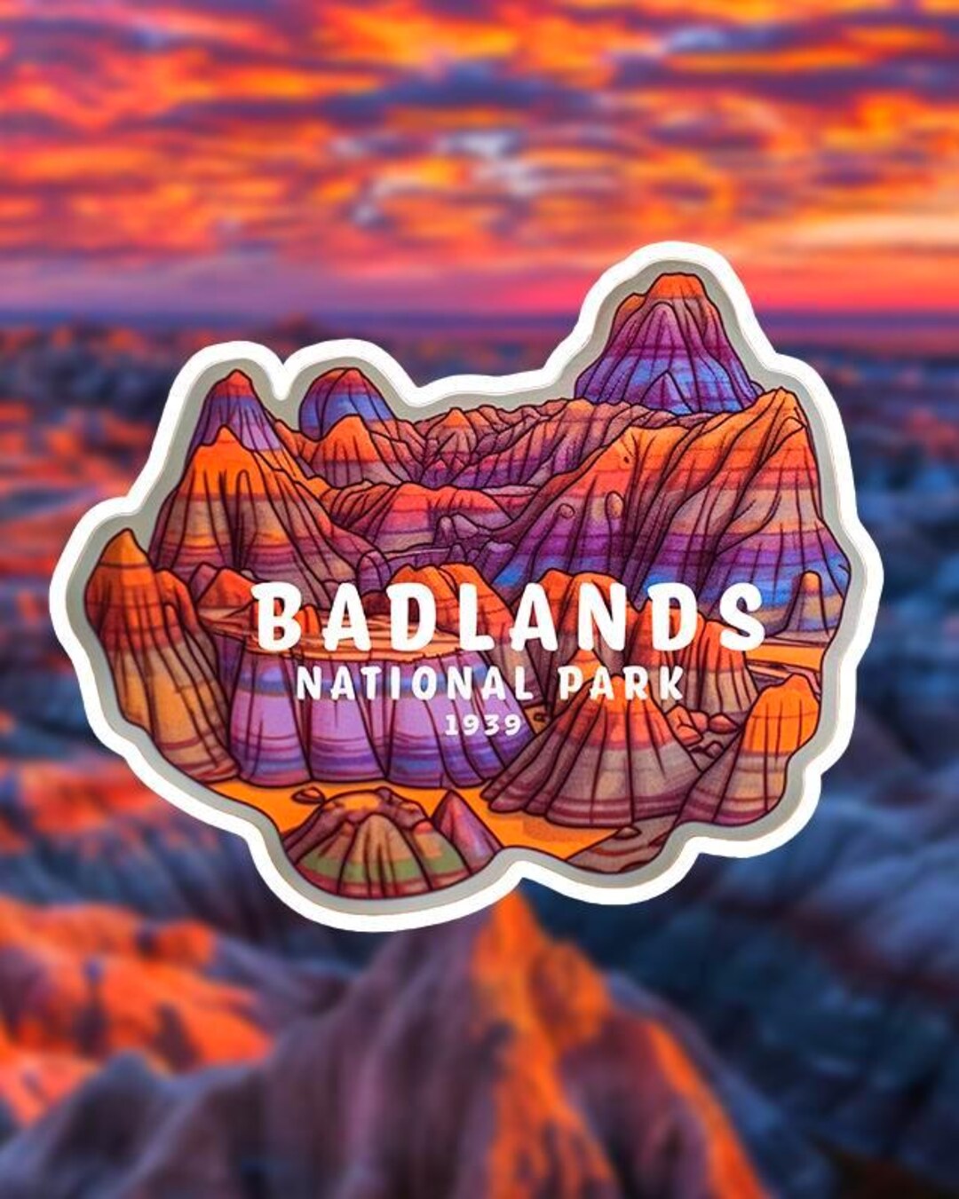 Badlands National Park Sticker - South Dakota Travel Souvenir, Notch ...