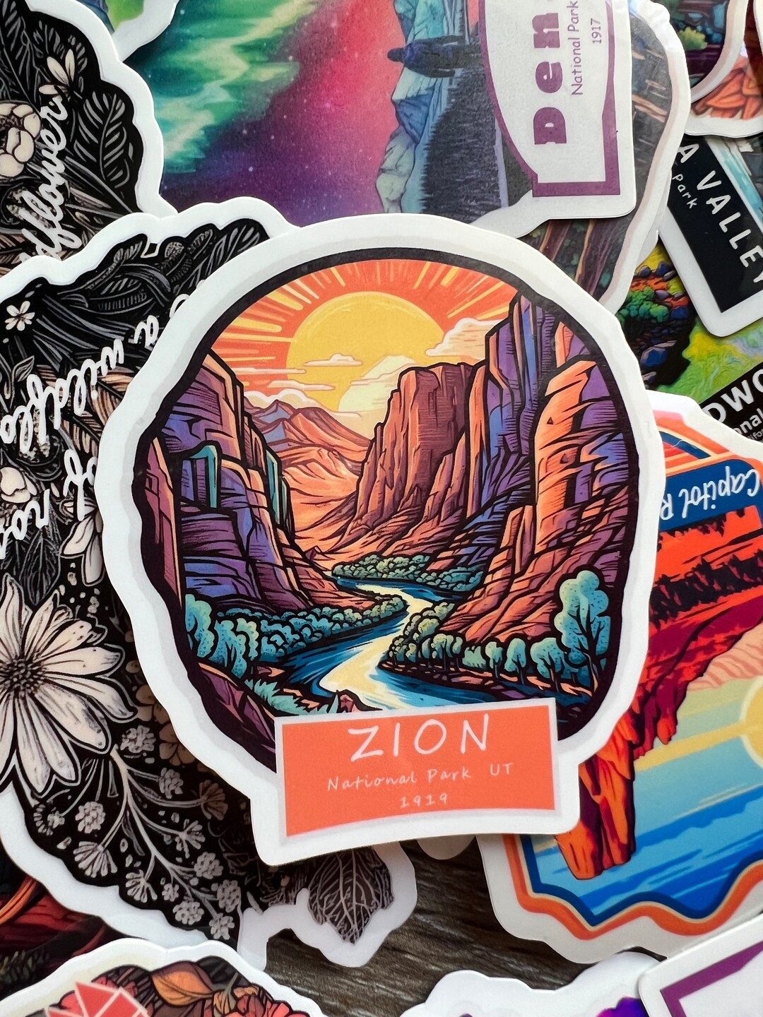 Zion National Park Sticker National Park Stickers Travel - Etsy