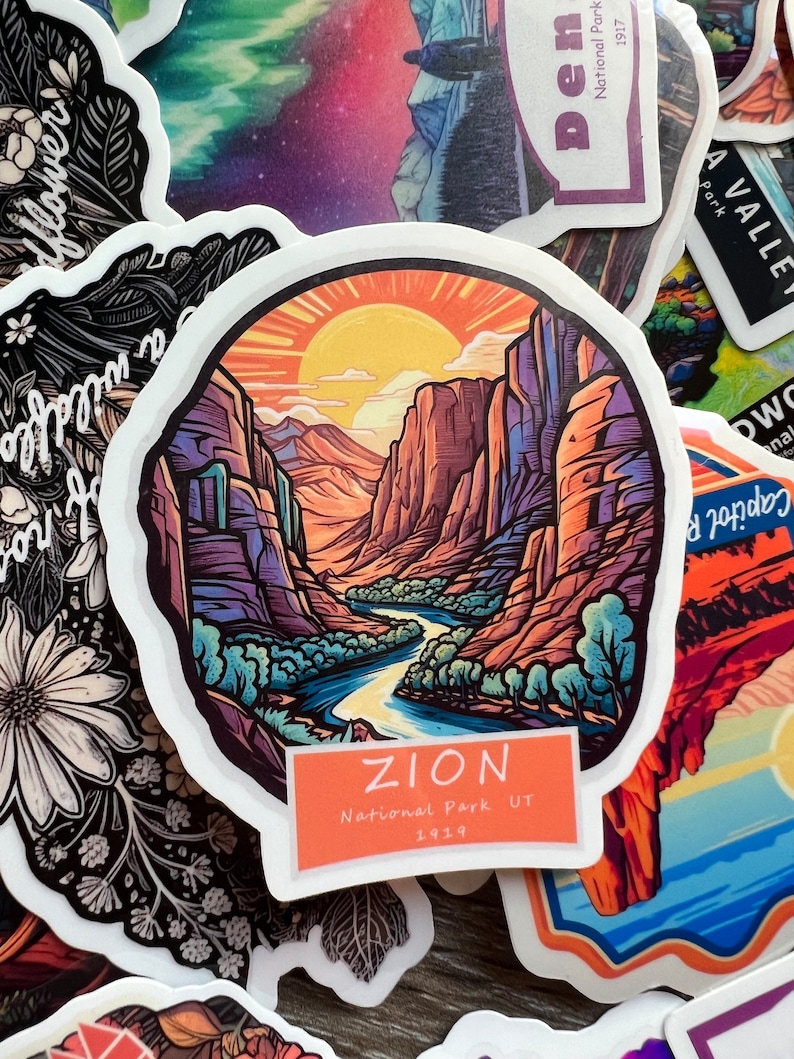 Zion National Park Sticker: Weatherproof Vinyl Decal - Etsy