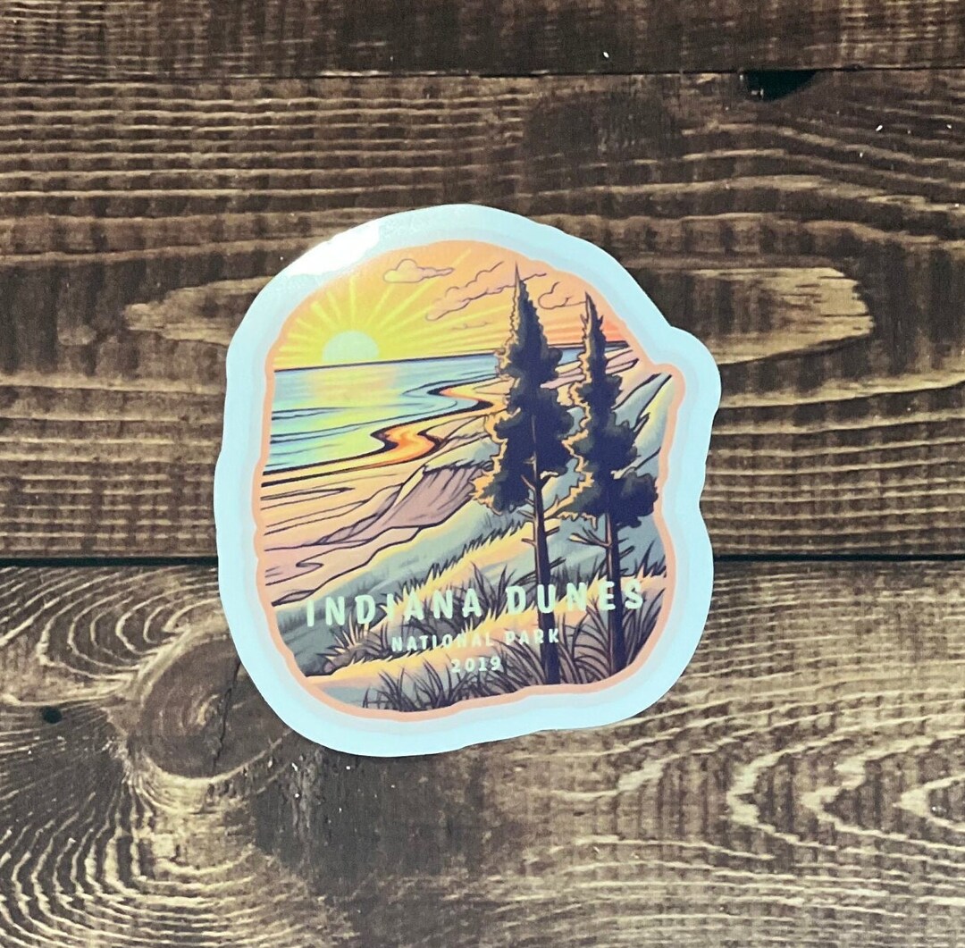 Indiana Dunes National Park Sticker, National Park Stickers, Travel ...