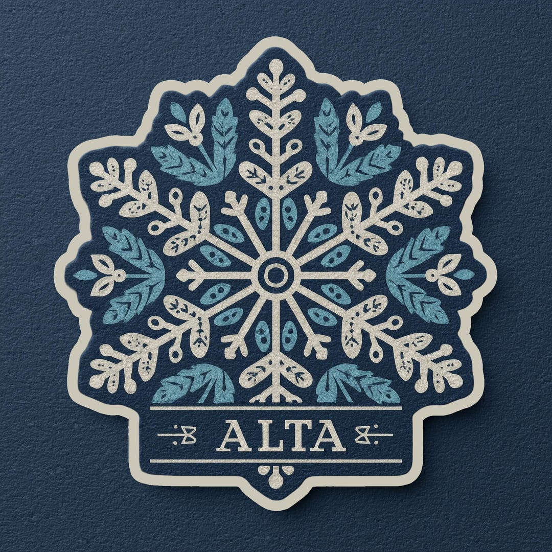Alta Snowflake Sticker | Utah Ski Resort Vinyl Decal | Waterproof 2–5 ...