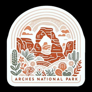 Utah National Park Sticker Set, Arches, Zion, Capitol Reef, Canyonlands ...