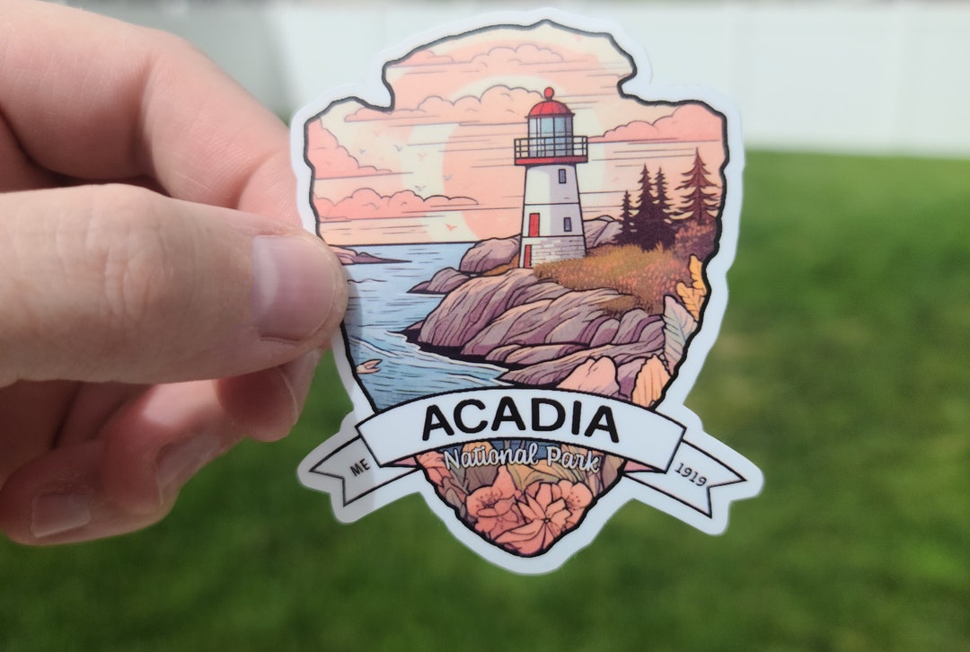 Acadia National Park Sticker, National Park Stickers, Travel Stickers ...