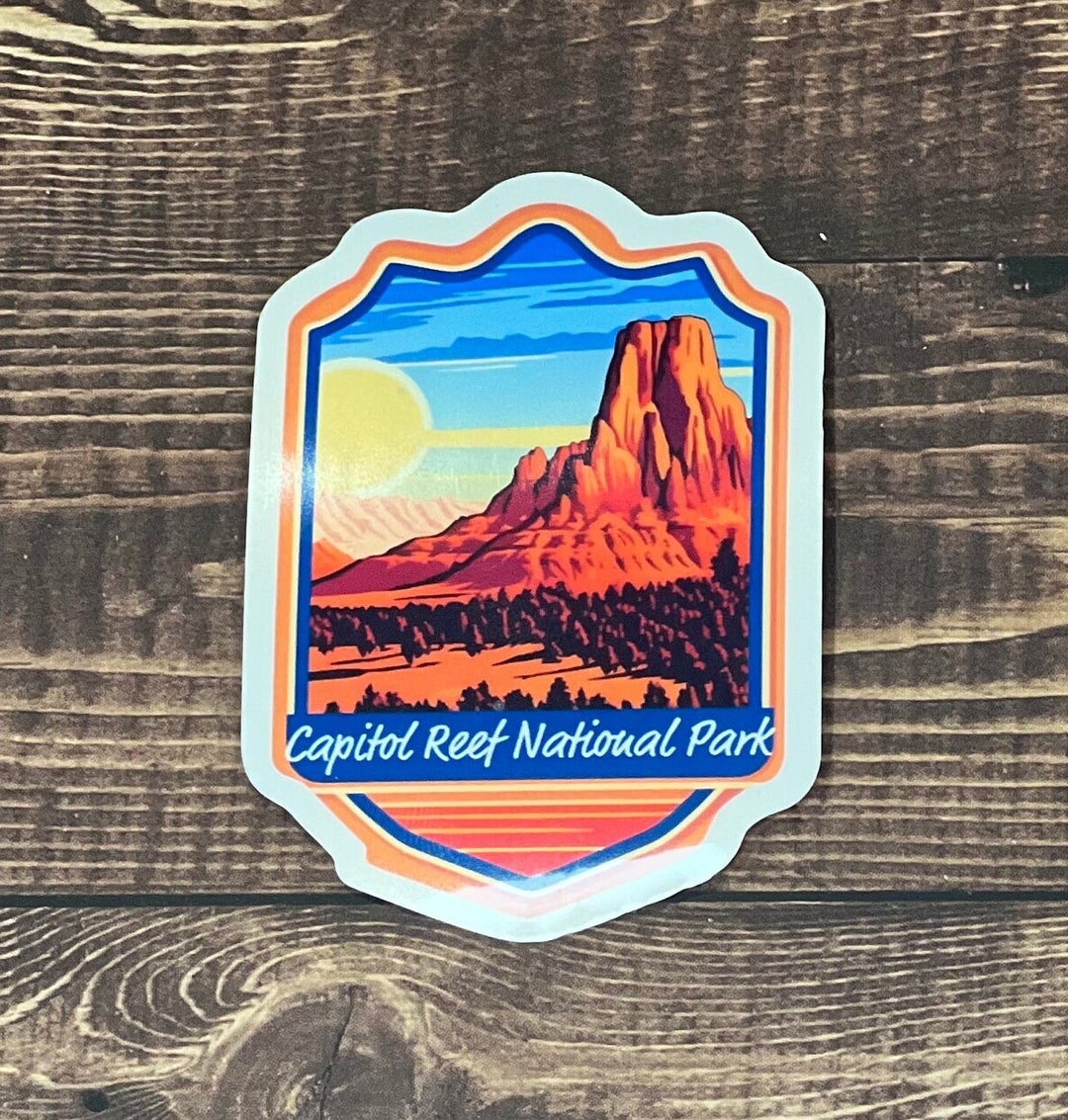 Capitol Reef National Park Sticker, National Park Stickers, Travel ...