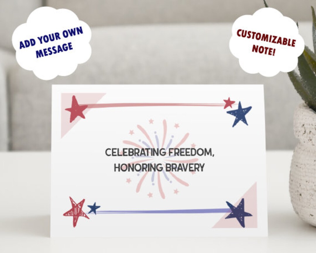 Customizable July 4th Greeting Card - Etsy