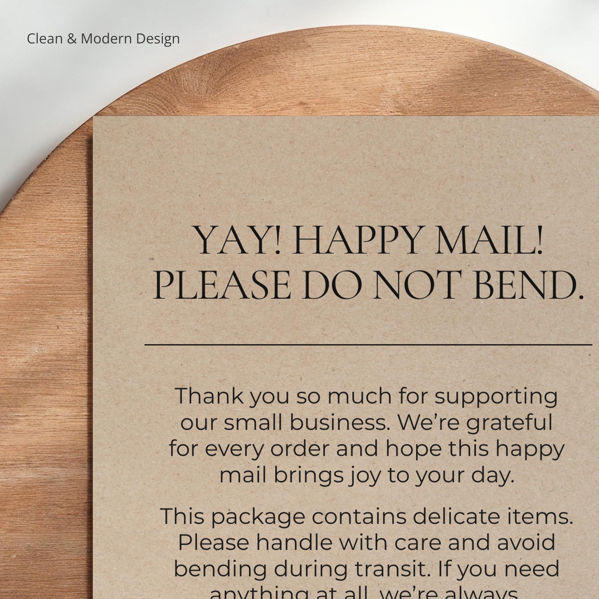 Small Business Insert Cards | Thank You Packaging Templates (canva, 5x7 ...