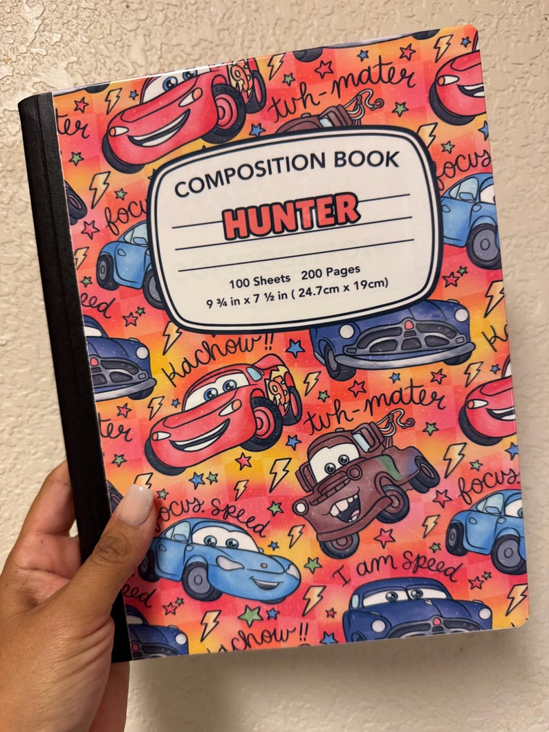 Cars Inspired Composition Notebook - Etsy