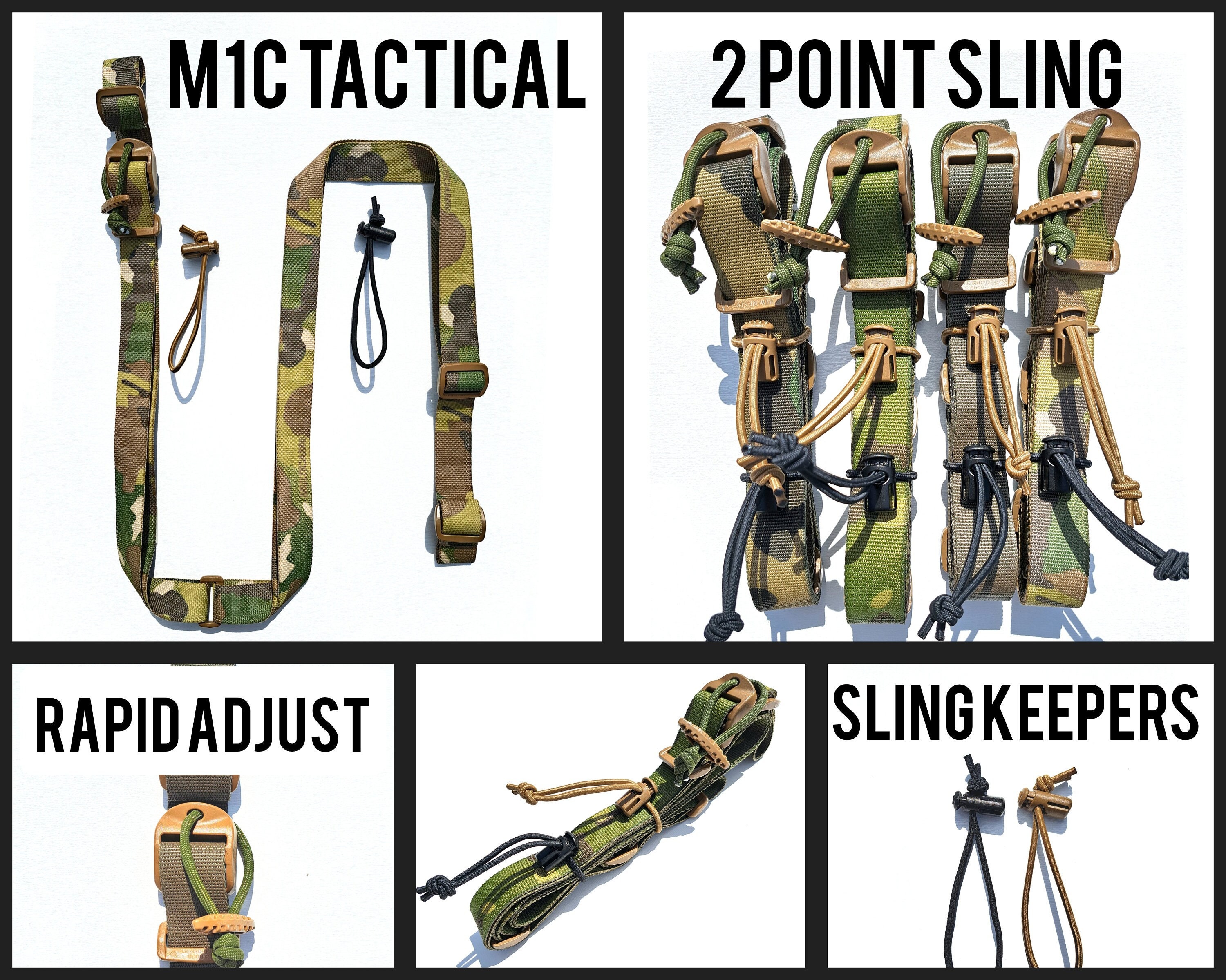 M1C Tactical 2 Two Point Sling canadian Made Multicam, Tropic, Arid ...