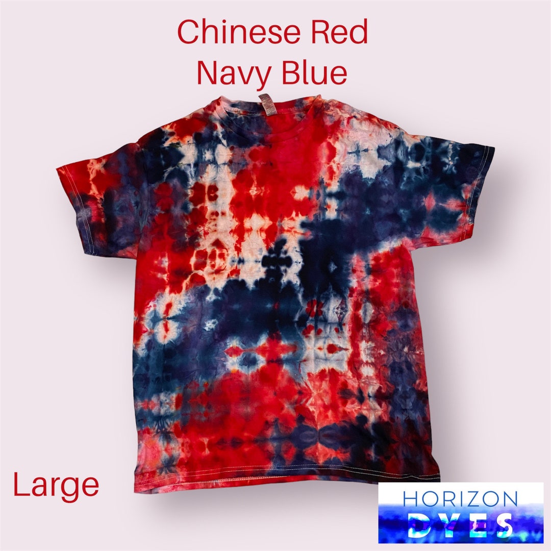 Tie Dye Large Red, White, Blue - Etsy