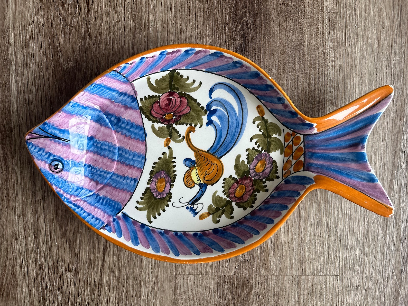 Vintage Ceramic Fish Dish Plate Bowl,handmade Ceramic Plate ,animal ...