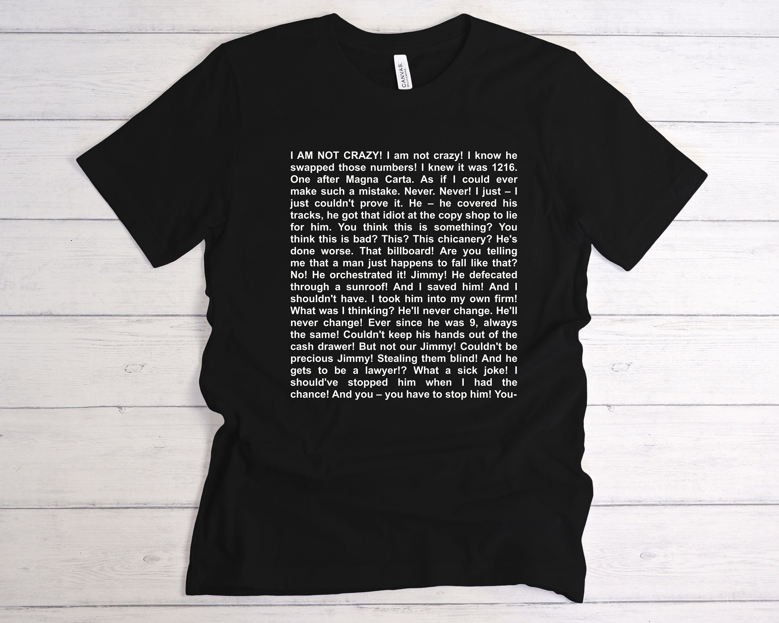 Better Call Saul Shirt Breaking Bad Shirt Chicanery Chuck Mcgill Funny ...