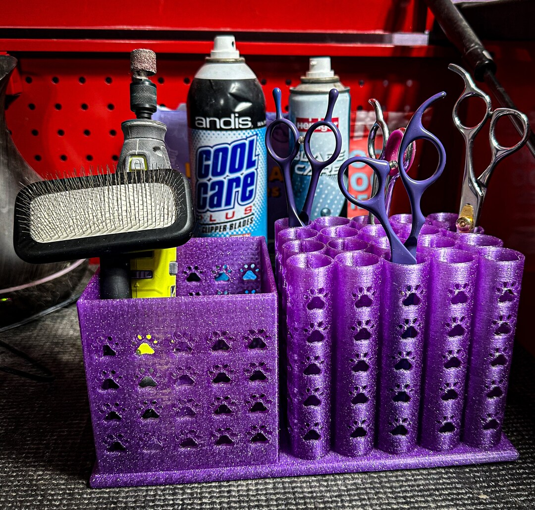 The Akita- XL Dog Grooming Scissor and Brush, Simple Organizer | Holds ...