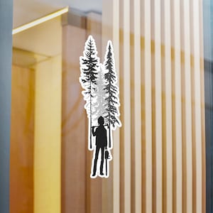 Chainsaw Man & Faller, Decal Sticker - Logging Enthusiast Gift - Small ...