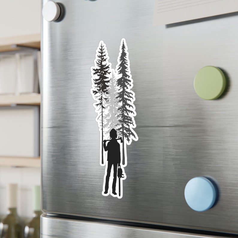 Chainsaw Man & Faller, Decal Sticker - Logging Enthusiast Gift - Small ...