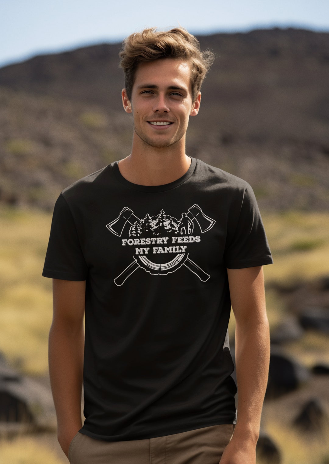 Axe T Shirt - Logger T-shirt, Timber Arborist Tee, Logging Forestry ...