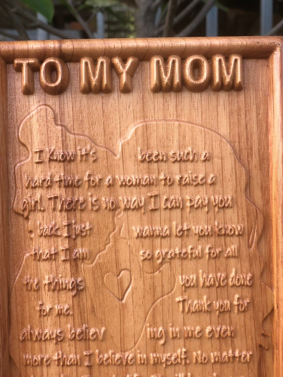 Personalized Wooden Carving for Mom Custom Message Wall Decor - Etsy