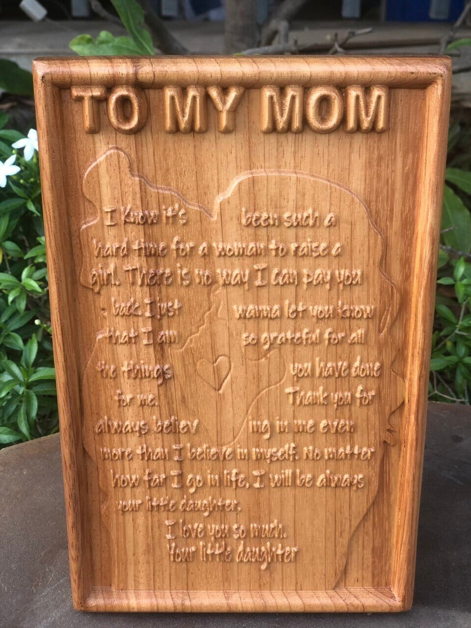 Personalized Wooden Carving for Mom Custom Message Wall Decor - Etsy