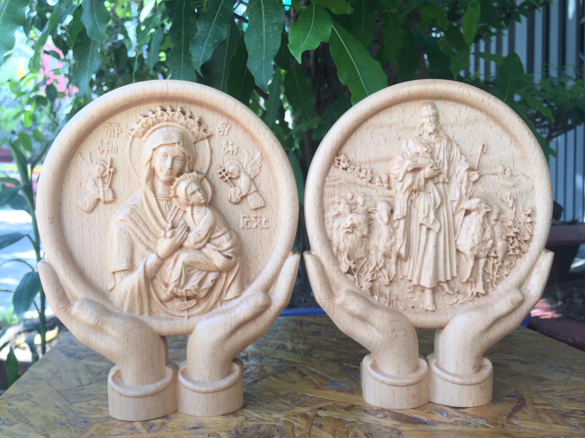 Set 2 Catholic High Priest Figurine Home Desk Gift for Catholic Family ...