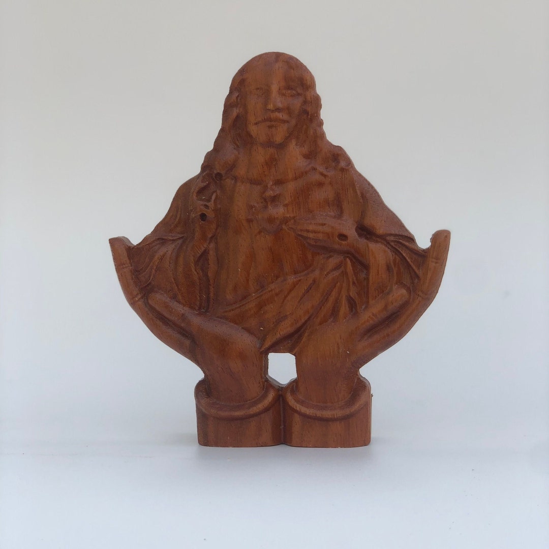 Handcrafted Catholic Wood Carving Mary and Jesus Painting Christmas ...