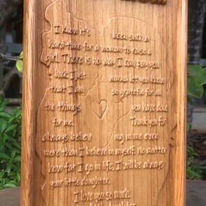 Personalized Wooden Carving for Mom - Custom Message Wall Decor - Etsy