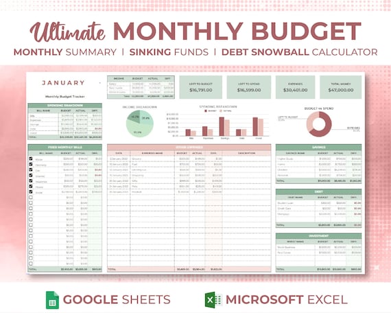 Excel Monthly Budget Template