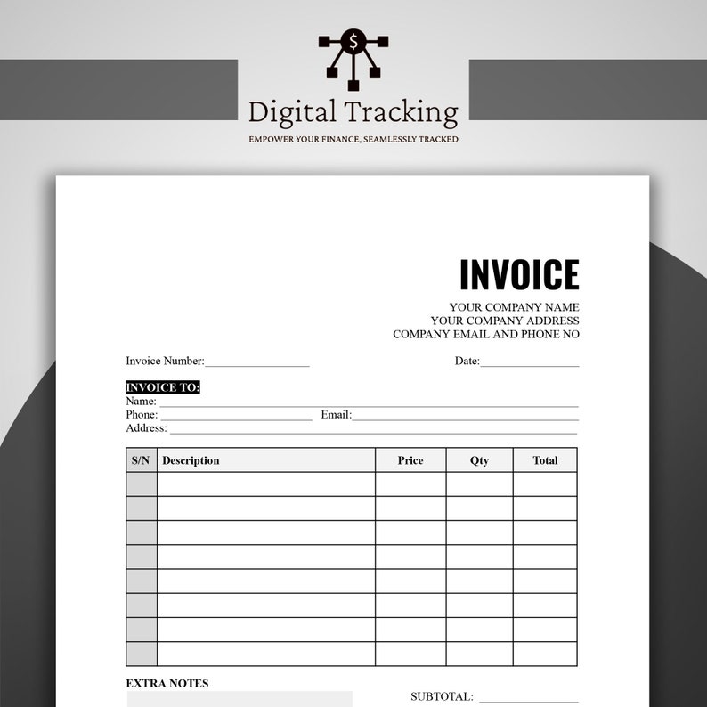 Professional Printable Invoice Impress Your Clients With Polished ...