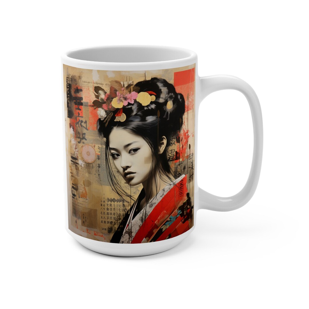 Japanese Mug Stencil Graffiti Art Coffee Mug Unique Series Coffee Cup ...