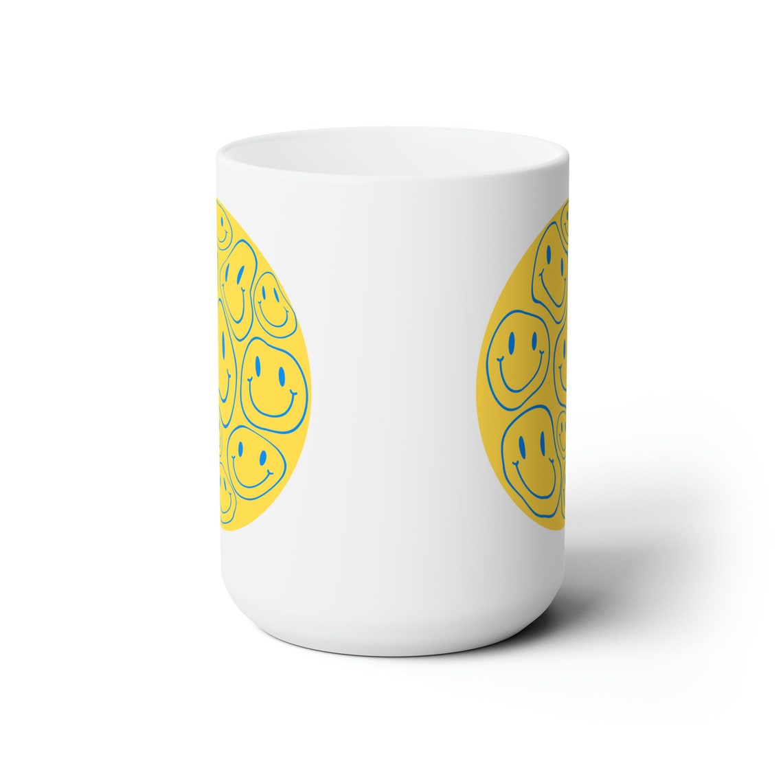 Smiley Face Coffee Mug Happy Tea Cup Smiley Faces Birthday Gift for Him ...
