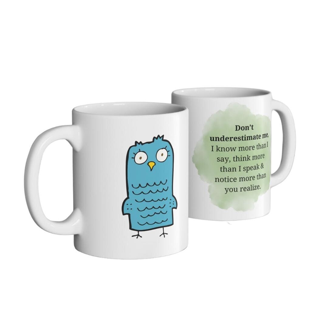 Cartoon Graphic Ceramic Mug, Fun Statement Design, Office Humor Gift ...