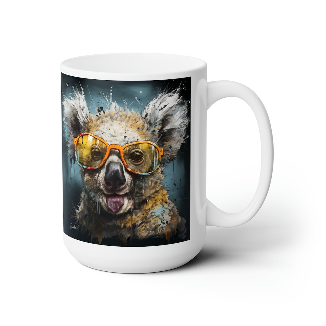 Koala Coffee Mug, Koala Wearing Sunglasses, Funny Cute Koala Mug ...