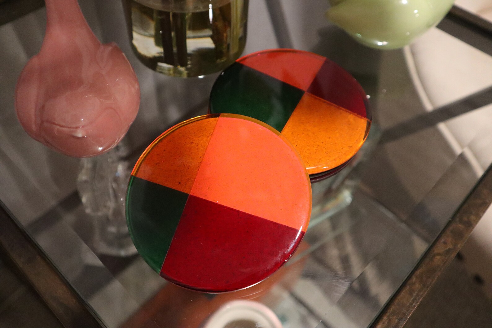 Round Colorful Coasters 4 Inch Round Coasters Resin & Epoxy Coasters ...