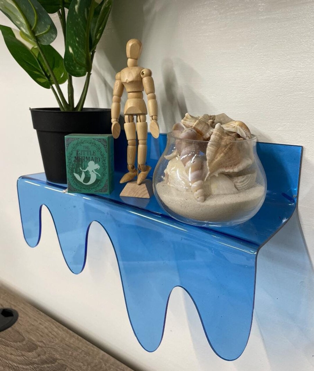 Drip Acrylic Shelf - Colorful Bedroom Shelf - Vibrant Clear Shelves ...