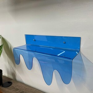 Drip Acrylic Shelf - Colorful Bedroom Shelf - Vibrant Clear Shelves ...